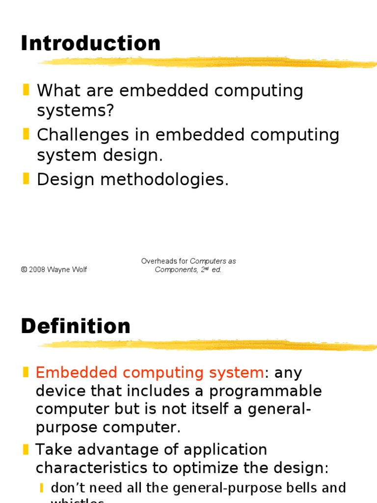 ch1 1 | PDF | Microprocessor | Embedded System