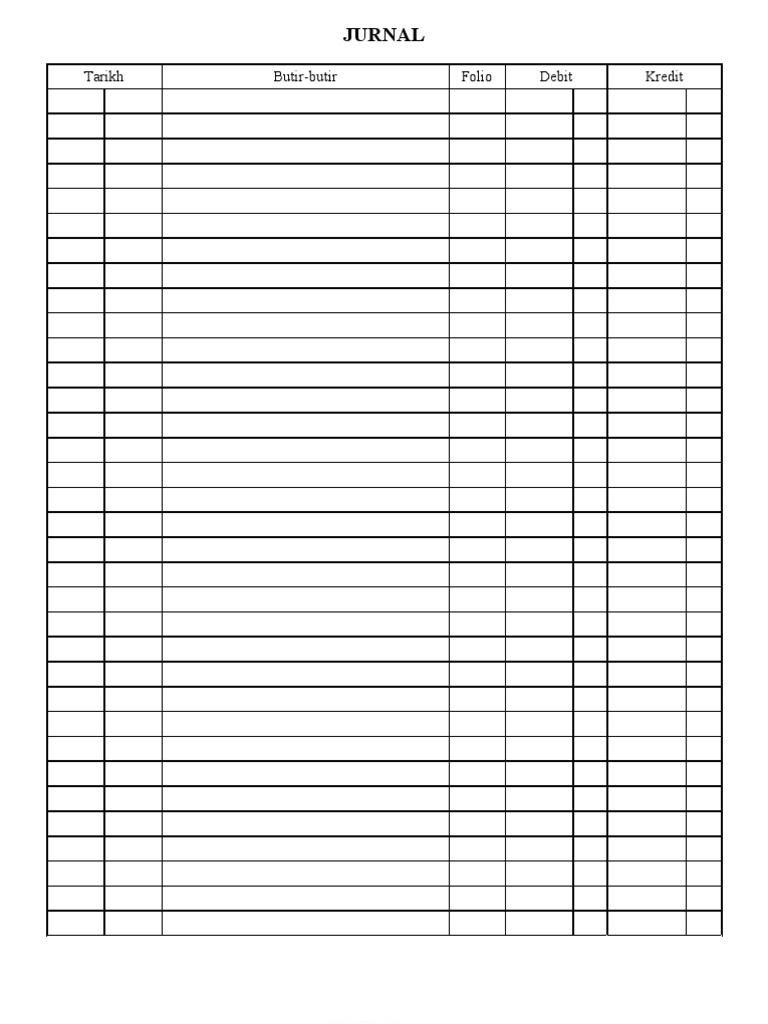 Lejar, Jurnal Dan Buku Tunai | PDF