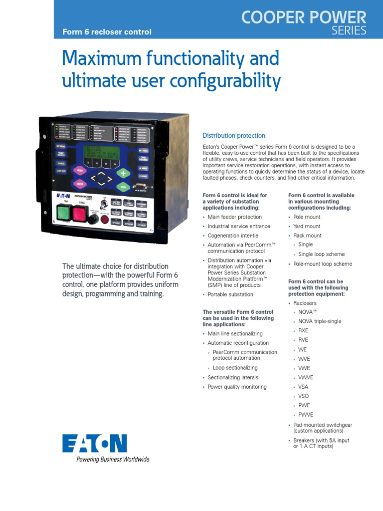 Form 6 Recloser Control Product Aid Pa280009en | PDF | Electrical ...