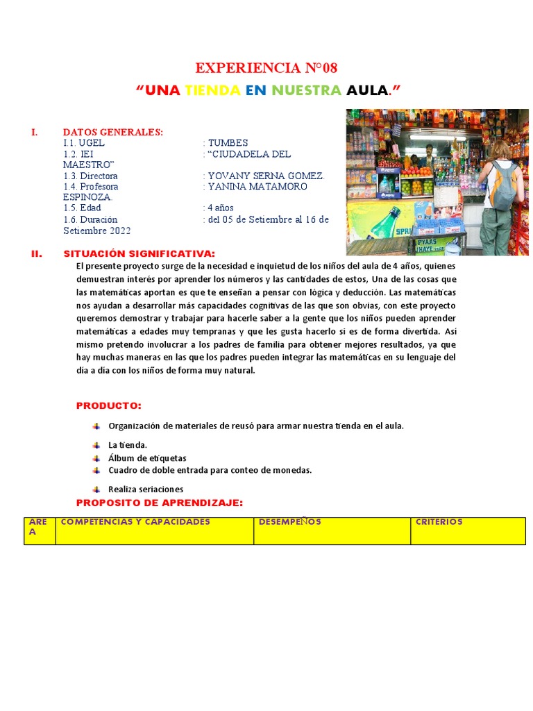 Proyecto La Tienda | PDF | Aprendizaje | Comunicación no verbal