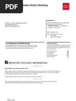 Business Bank Statement Wells Fargo | PDF | Overdraft | Transaction Account