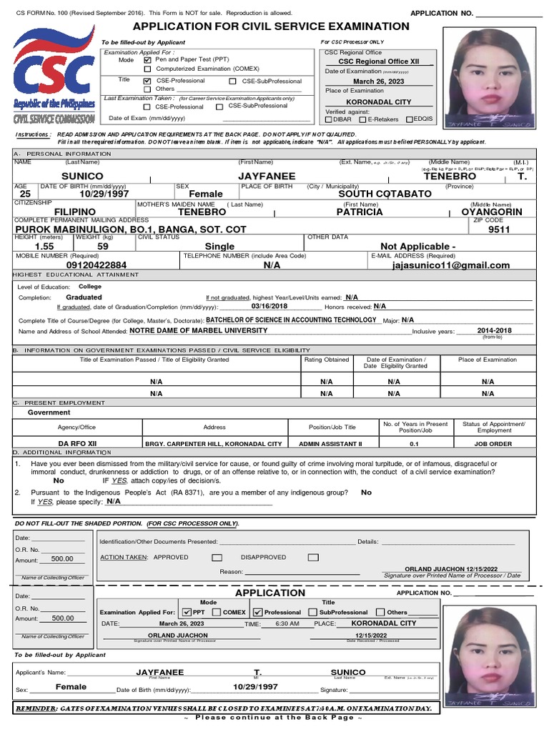 Application SUNICO | PDF | Identity Document | Government