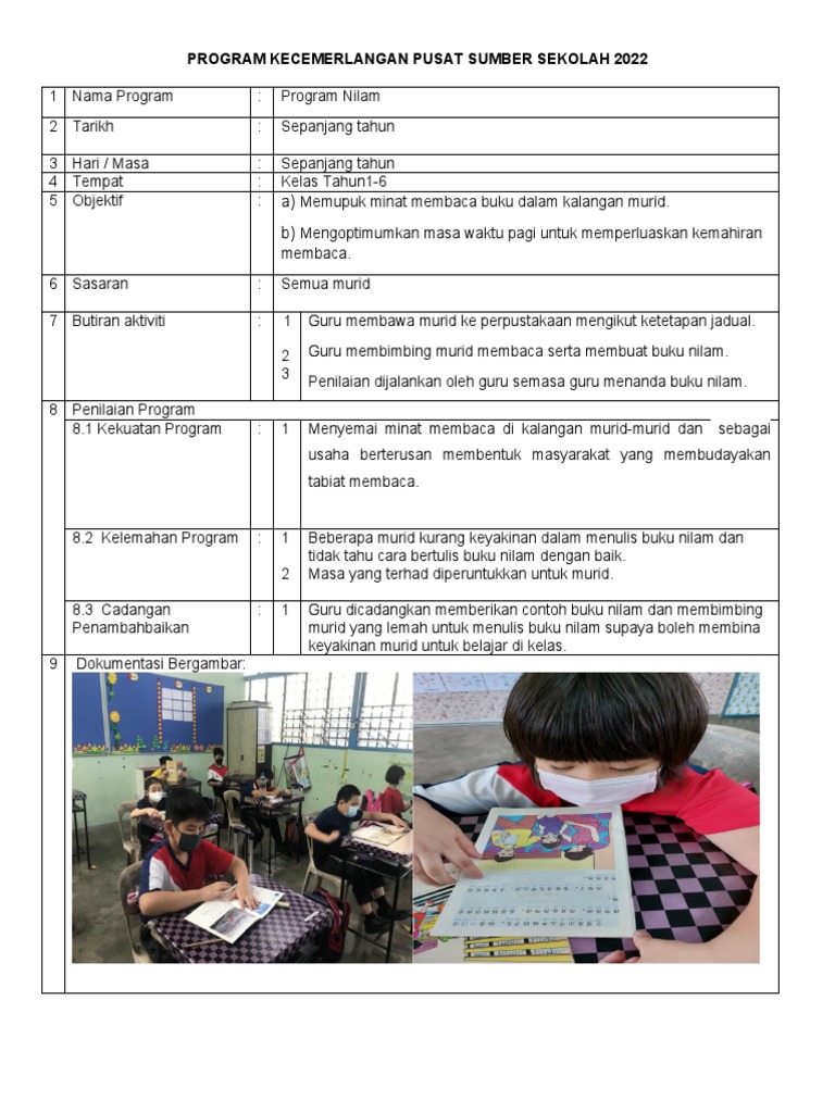 Laporan - Program Nilam 2022 | PDF