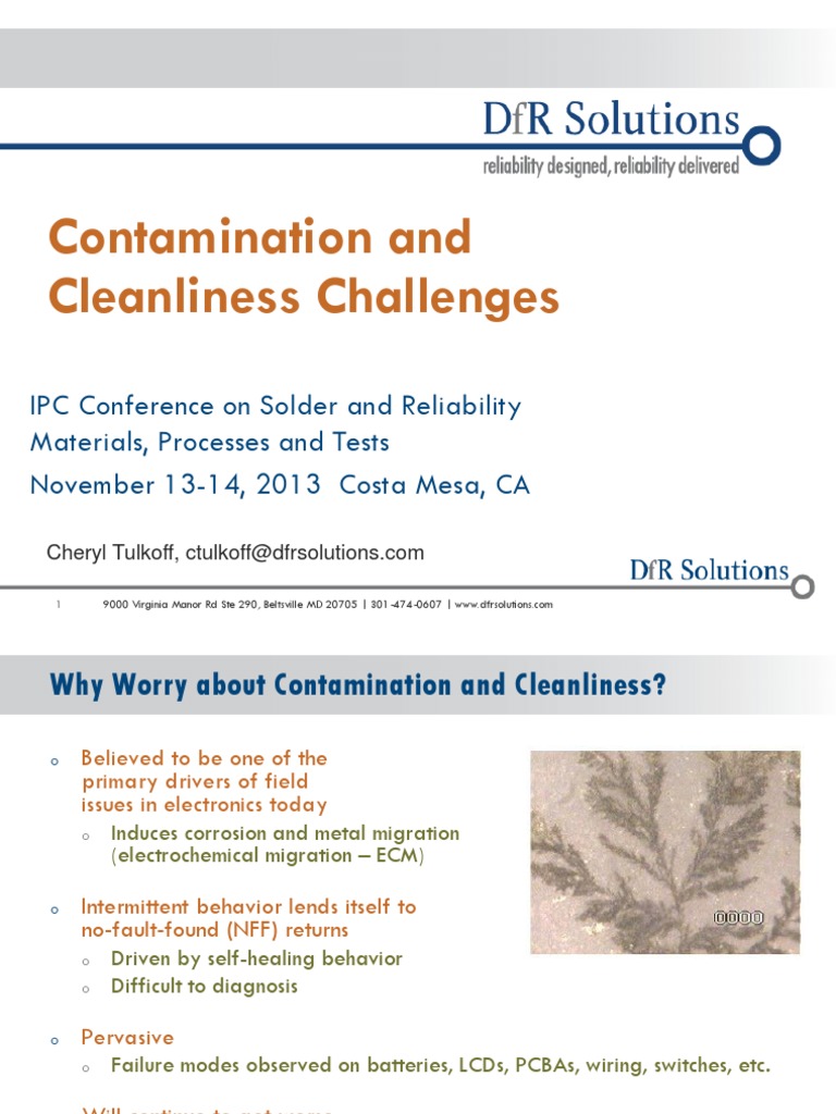 Cleanliness and Contamination Challenges | PDF | Printed Circuit Board ...