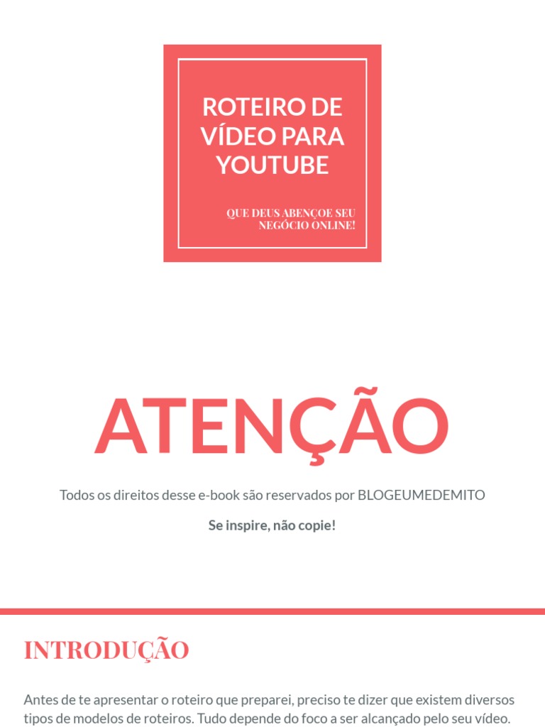 Ebook-Roteiro-Para-Youtube JC | PDF | YouTube