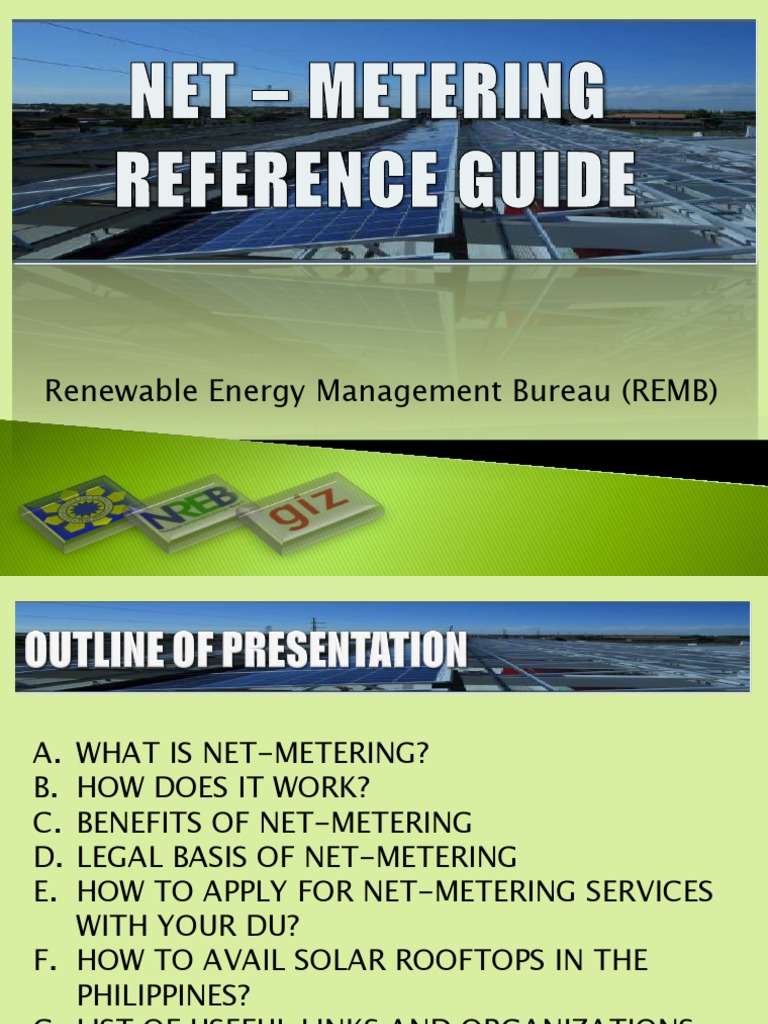 Net Metering Reference Guide by by Gaspar Escobar Jr. DOE | PDF ...