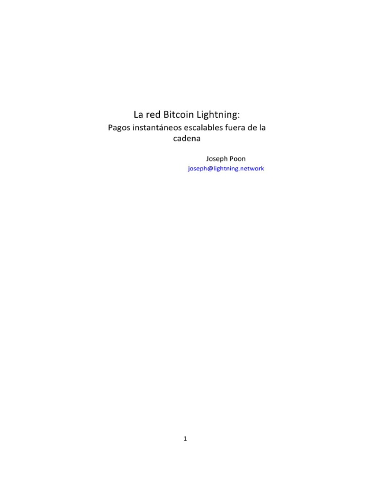 Lightning-Network-Paper (Español) | PDF