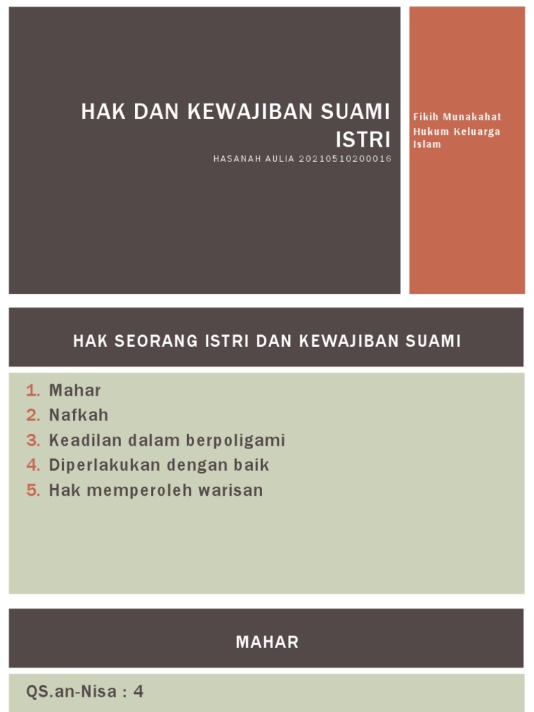 Hak Dan Kewajiban Suami Istri Pdf