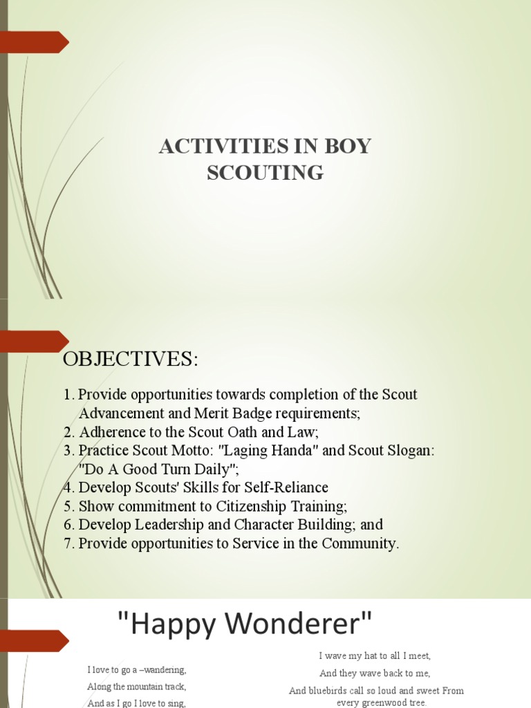 Session 17 Activities in Boy Scouting | PDF | Scouting | Boy Scouts Of ...