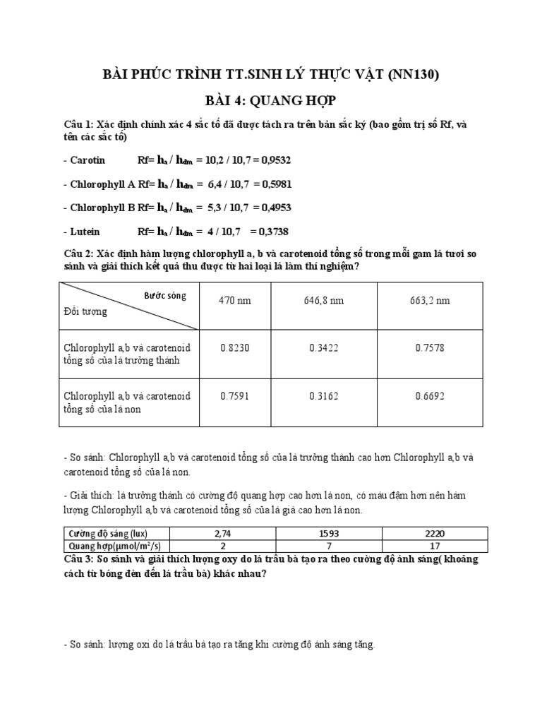 TT - Sinh Ly Thuc Vat - Bai4 | PDF