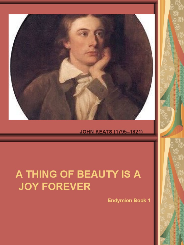 CH 12 PPT - A Thing of Beauty | PDF | John Keats | Poetry
