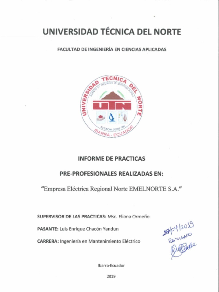 Ejemplo Informe de Practicas | PDF