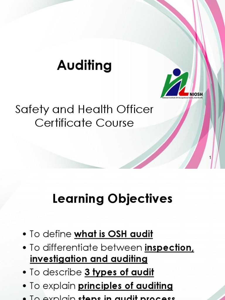 Niosh Sho 13-Auditing | PDF | Audit | Auditor's Report