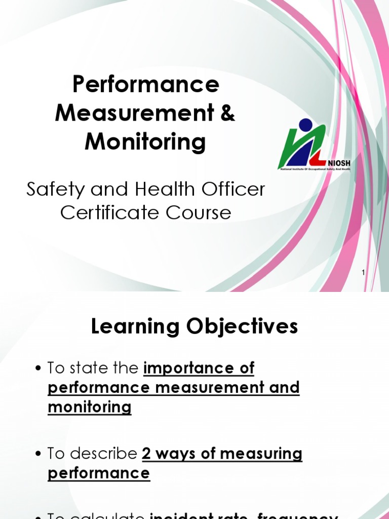NIOSH SHO 14-Performance Measurement Monitoring | PDF | Occupational Safety And Health | Safety