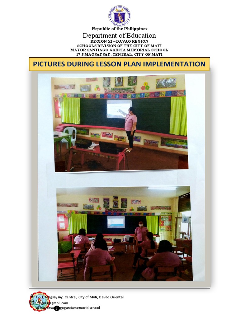 Annex F - Pictures On Lesson Plan Implementation | PDF