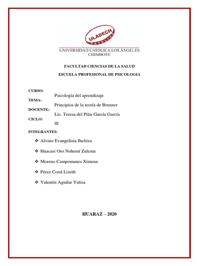 Teoria de Brunner | PDF | Aprendizaje | Pensamiento
