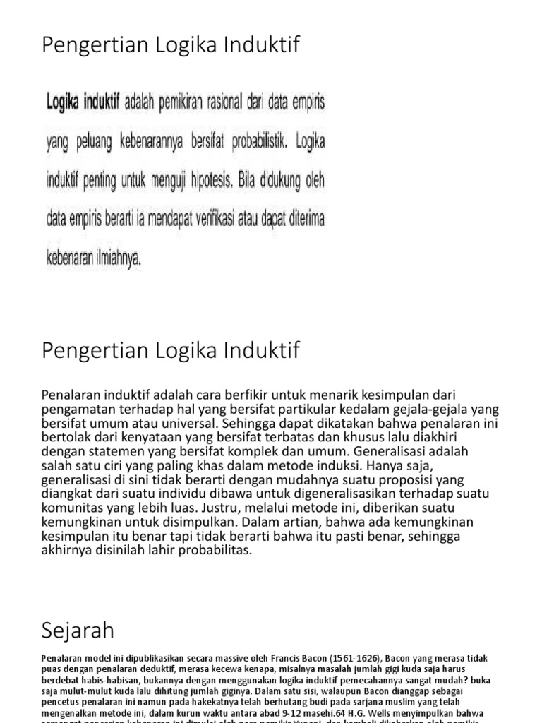 Materi Logika Induktif No Cut | PDF