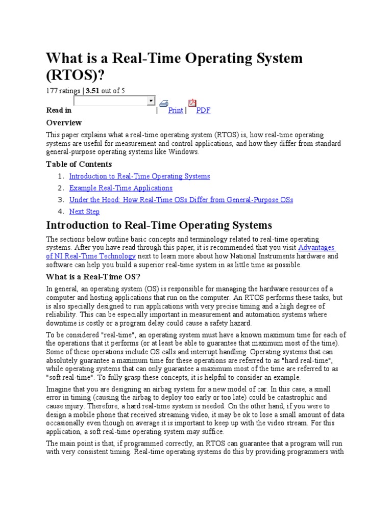 What Is A Real | PDF | Real Time Computing | Operating System