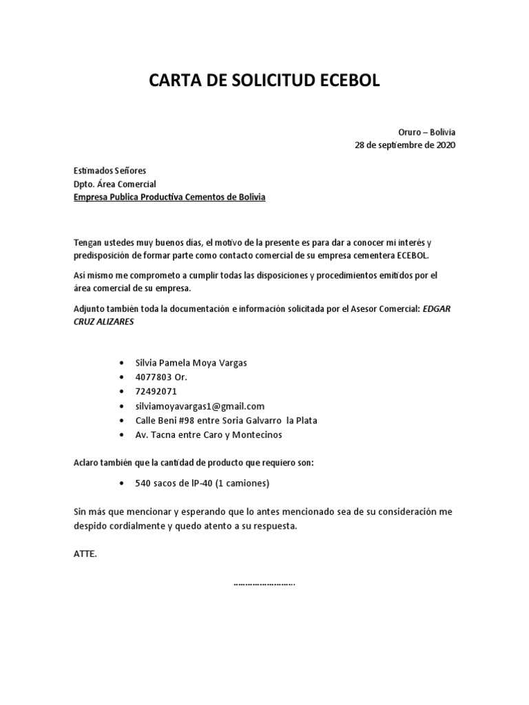 Carta Tipo Ecebol | PDF