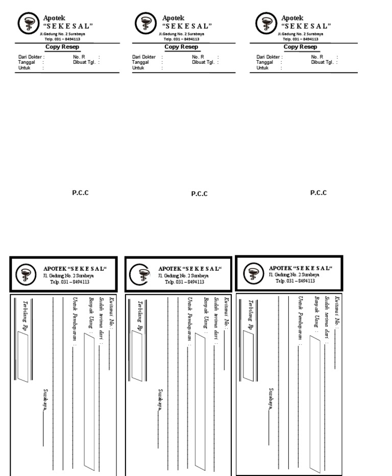 Blanko Copy Resep Kwi | PDF