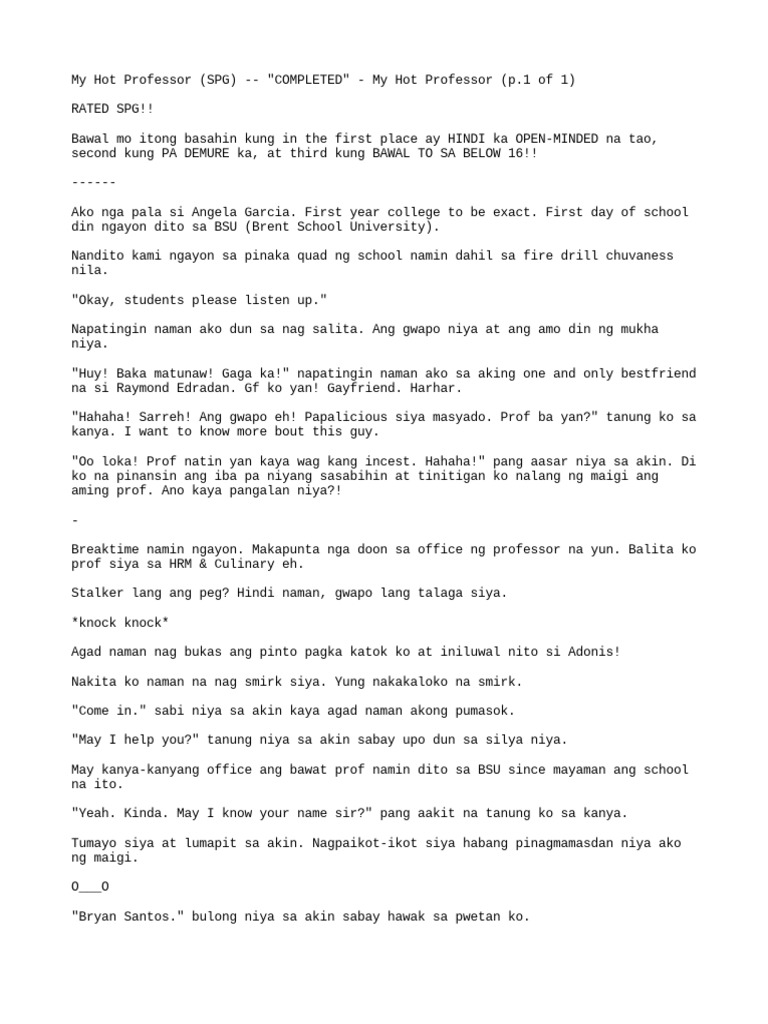 Spg My Hot Professor Pdf