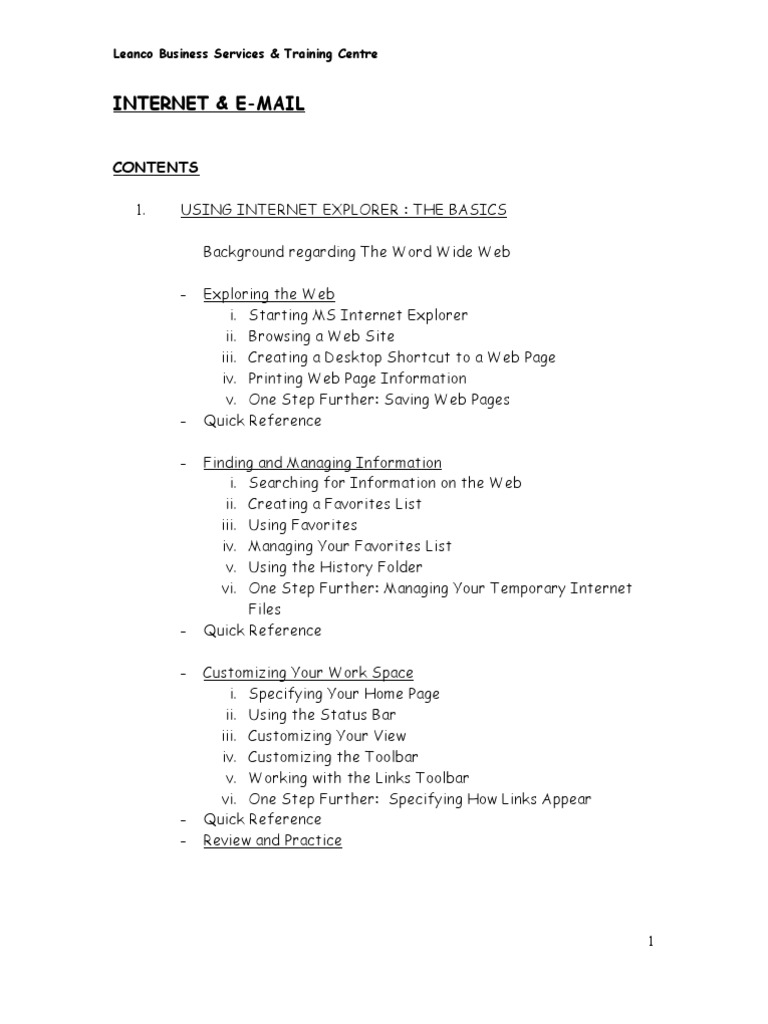 Internet en E-Mail Outline | Download Free PDF | Online And Offline ...
