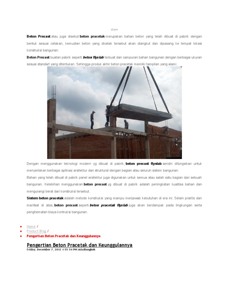 Beton Pracetak | PDF