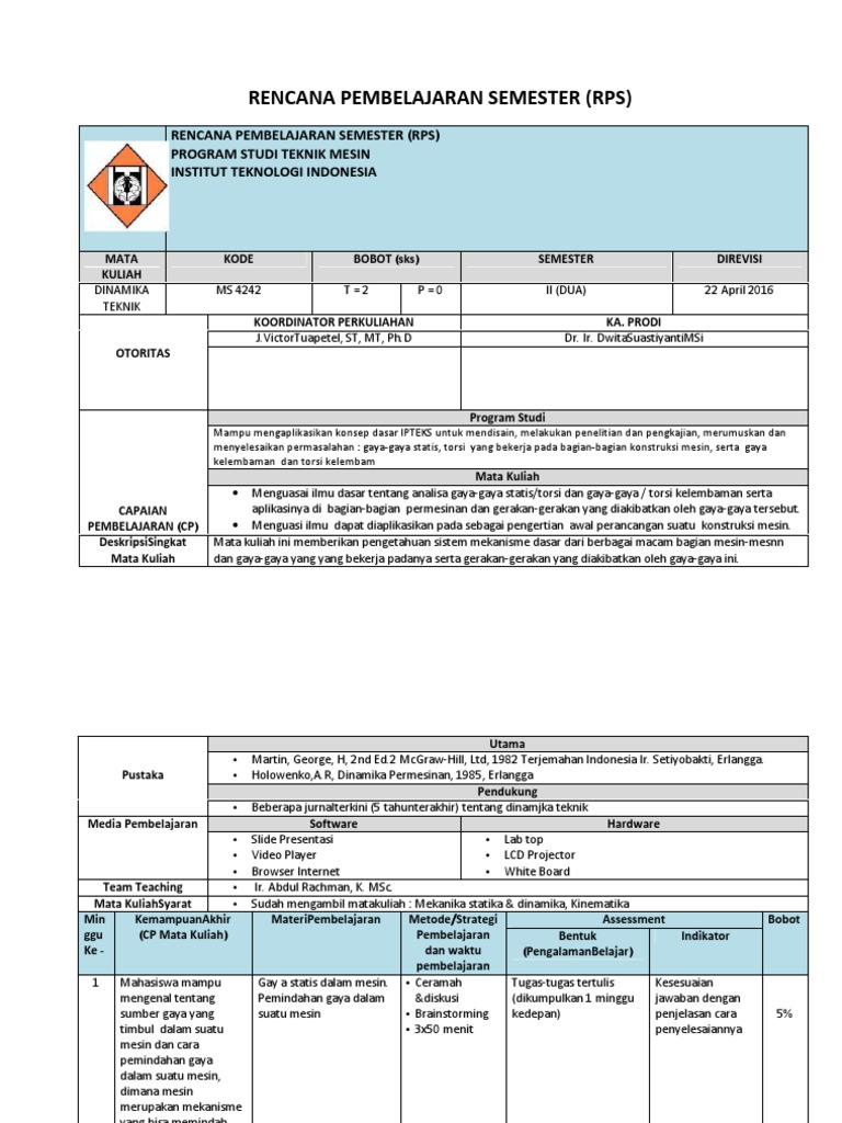 RPS Kinematika 1 | PDF