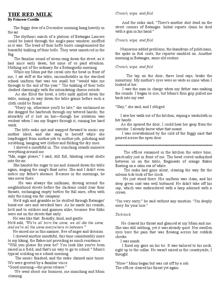 Cpar Short Story Peta Humss 12 | PDF | Mystery, Thriller & Crime Fiction