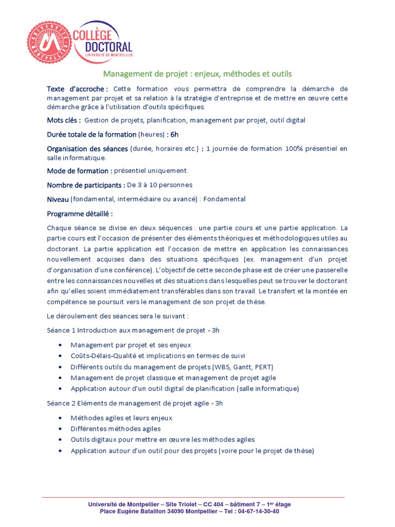 Management de Projet Enjeux Methodes Et Outils | Descargar gratis PDF | Gestion de projet ...