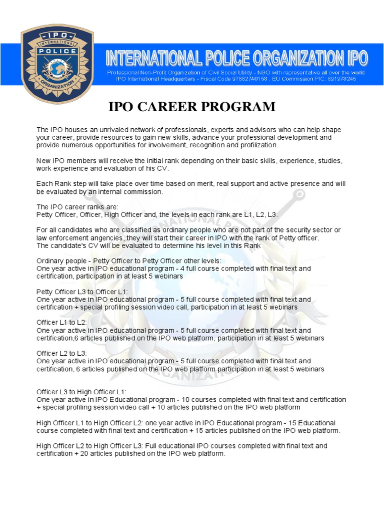 IPO Career Program | PDF
