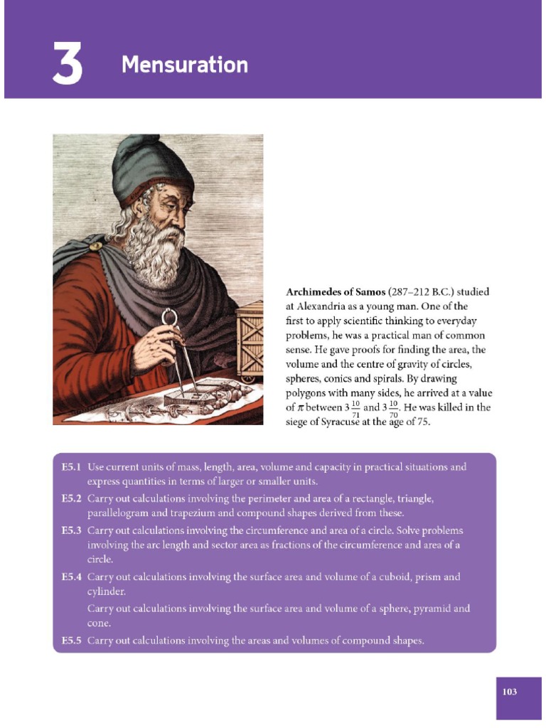 IGCSE Maths C3 Mensuration (Notes) | PDF