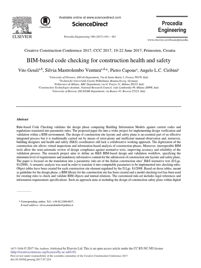 BIM-based Code Checking For Construction Health and Safety | PDF | Building Information Modeling ...