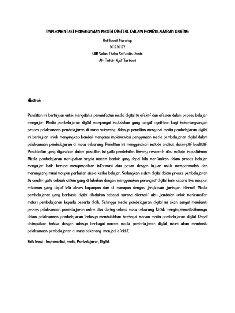 Jurnal Implementasi Pembelajaran | PDF