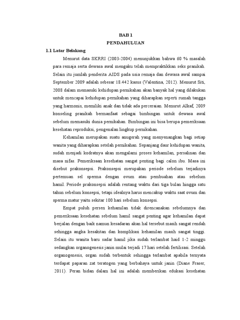 LP Pranikah Atau Prakonsepsi | PDF