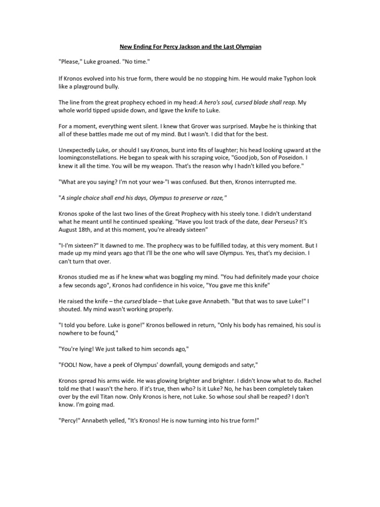 Percy Jackson Kronos Real Form