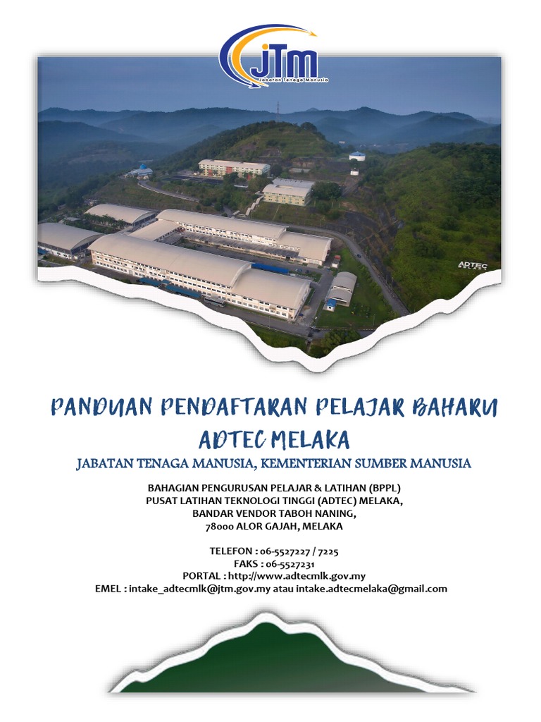 Panduan Pendaftaran Pelajar Baharu Adtec Melaka Sesi 1-2023 | PDF