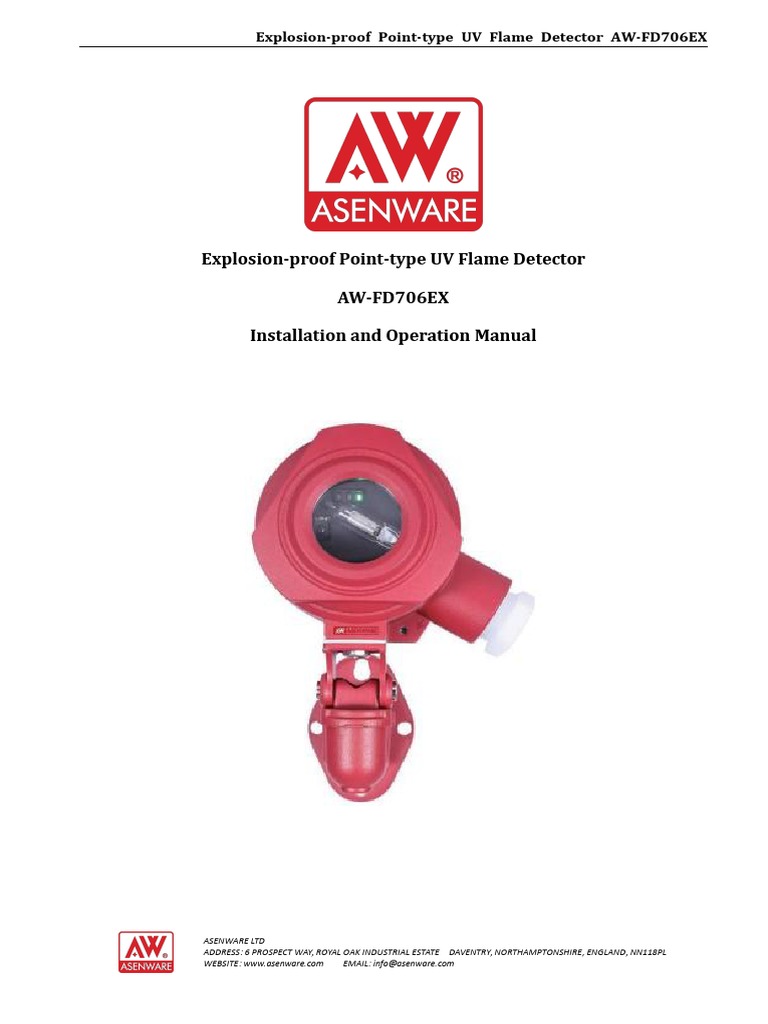Explosion-proof UV Flame Detector Install Guide | PDF | Sensor | Electrical Engineering
