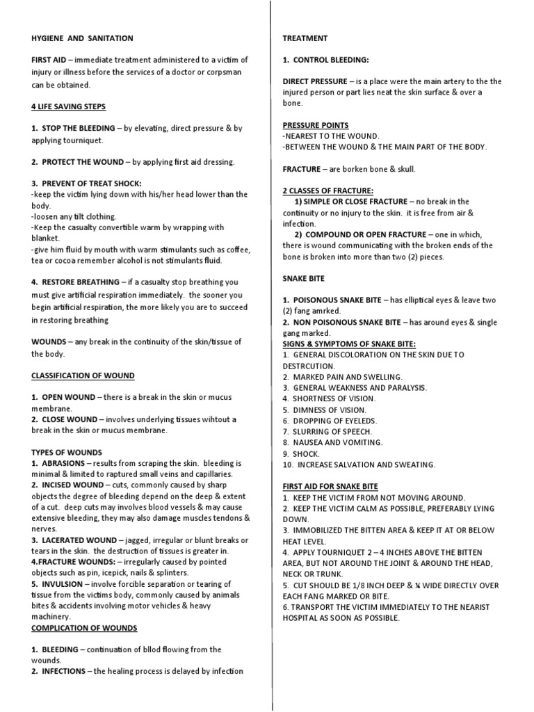 Hygiene and Sanitation. Reviewer | PDF | Clinical Medicine | Medical ...