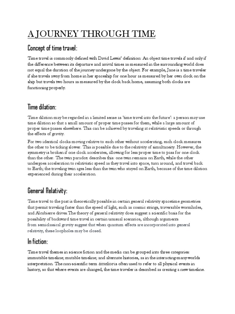 A Journey Through Time | PDF