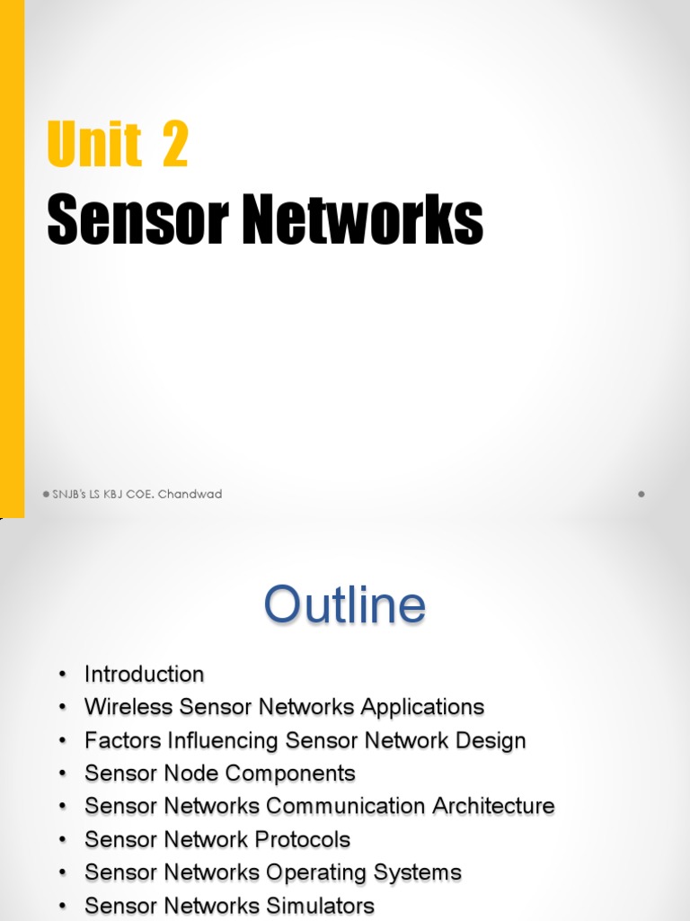 Unit 4 | PDF | Wireless Sensor Network | Computer Network