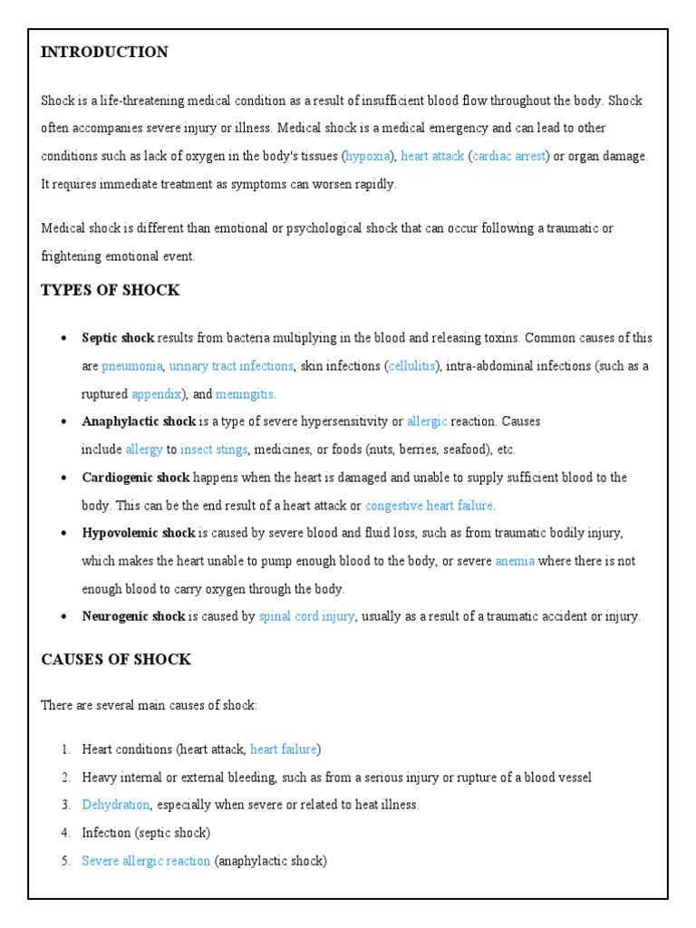 The Many Faces of Shock: A Comprehensive Overview of Types, Causes ...