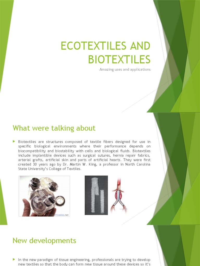Biotextiles | PDF | Textiles | Tissue Engineering