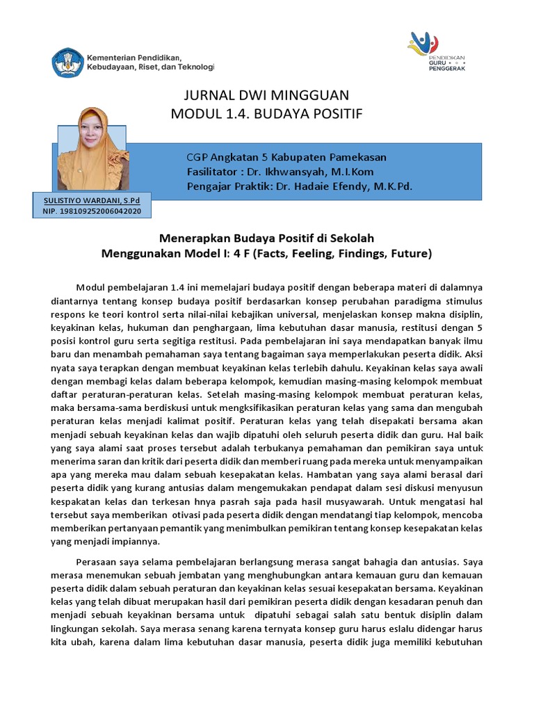 Jurnal Dwi Mingguan Modul 1.4 | PDF