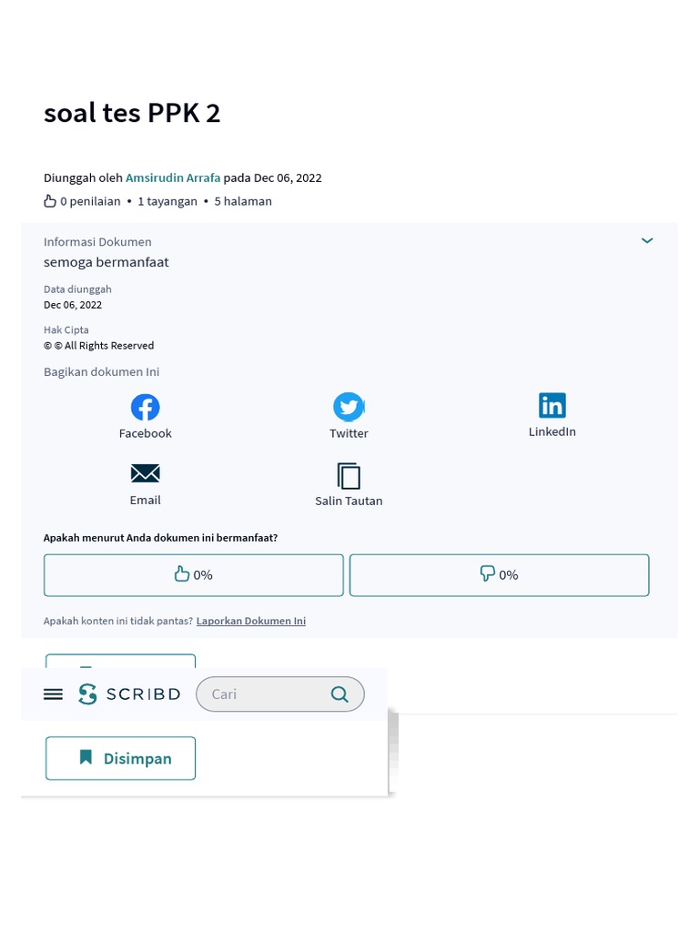 Soal Tes Cpns PPK Pps | PDF