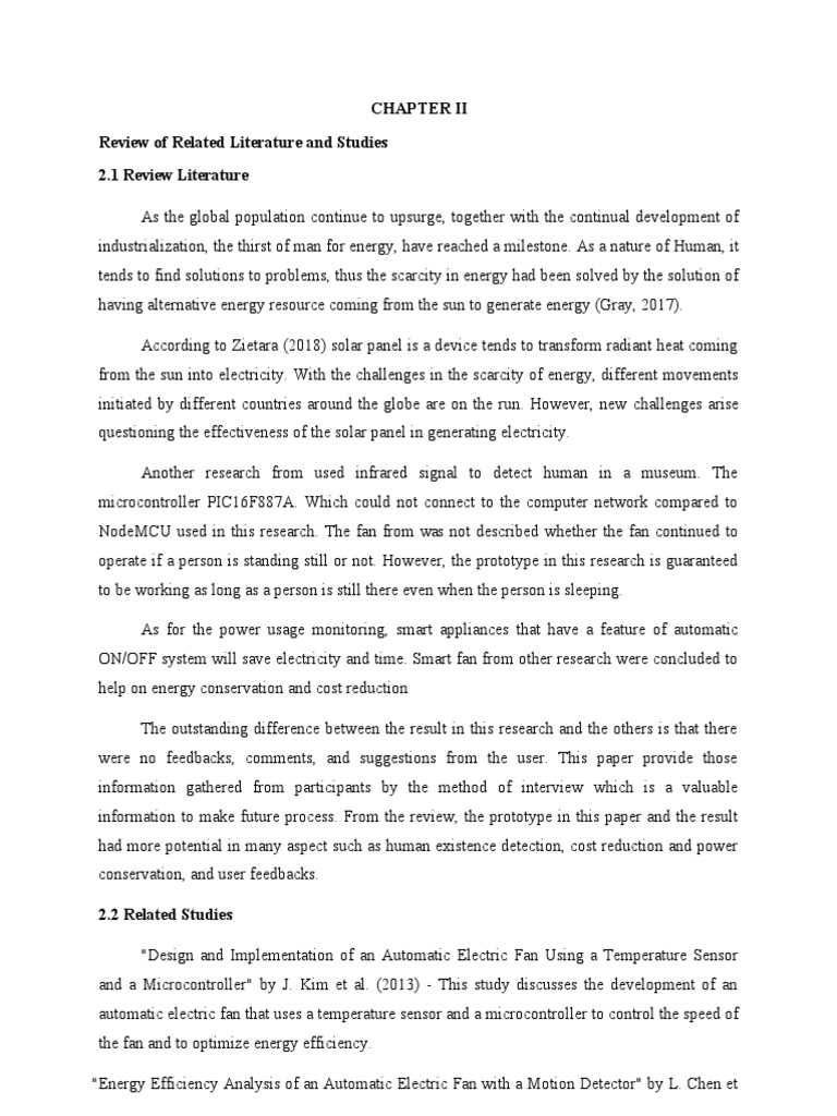 Review of Related Literature and Studies 2 | PDF | Sensor | Photovoltaics