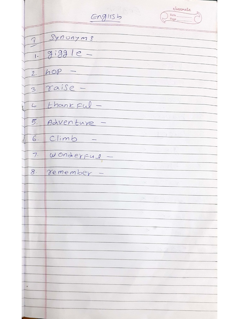 Class 2 English Practice | PDF