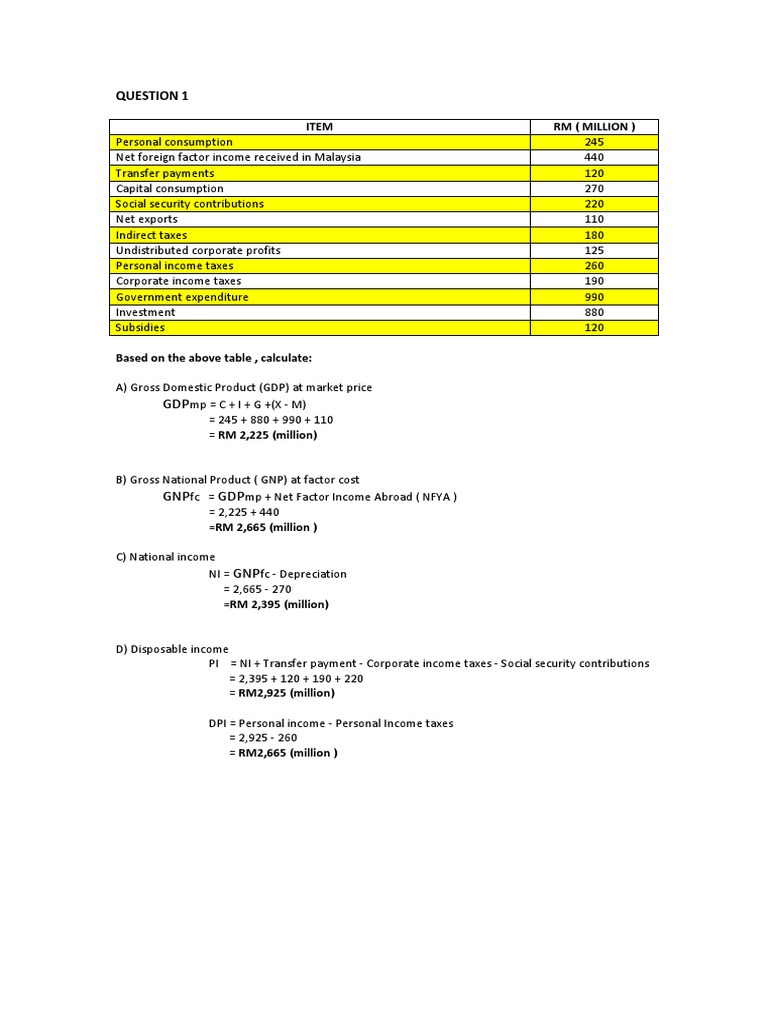 Tutorial Expenditure Approach | PDF
