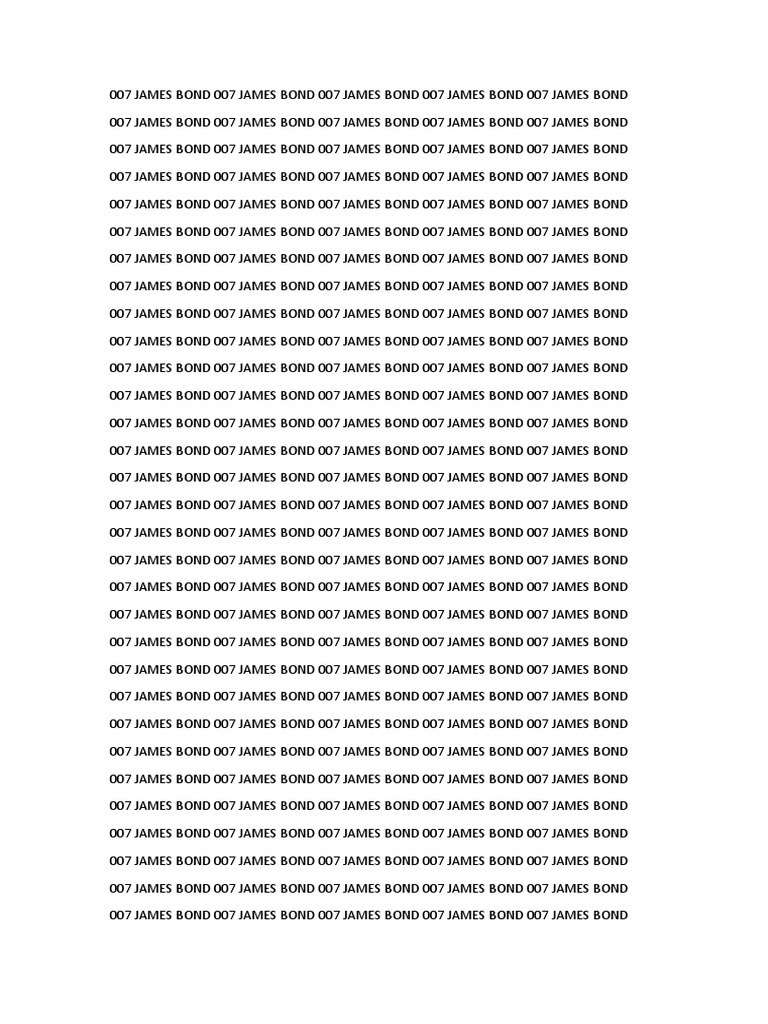 007 James Bond | PDF