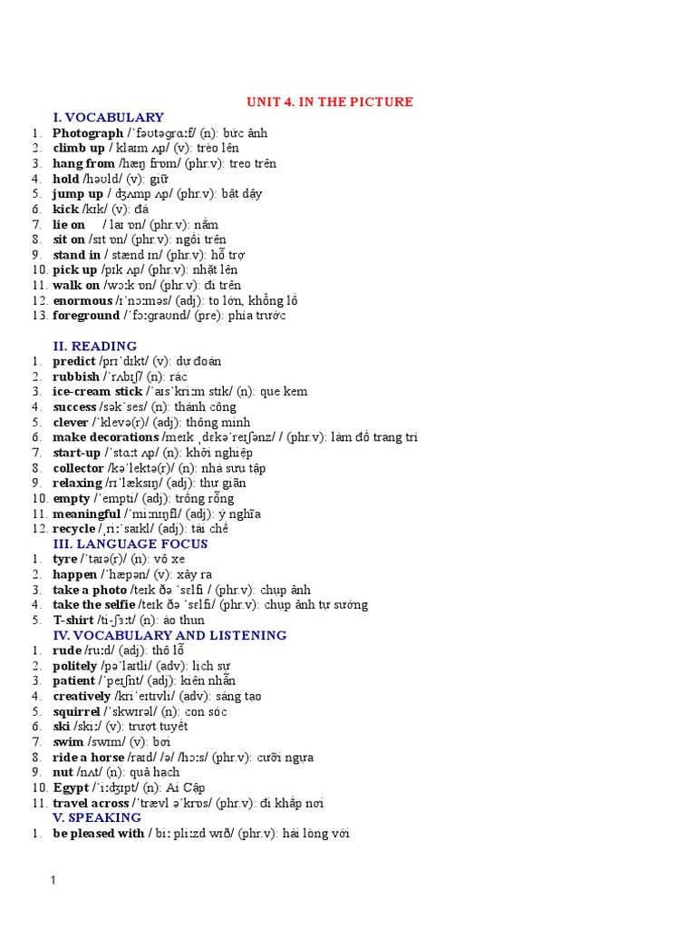 BT Grade 7 - Unit 4 | PDF